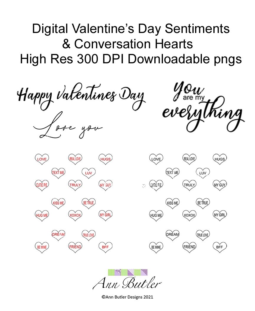 Valentine's Day Digital Stamp Set - Bella Crafts Publishing