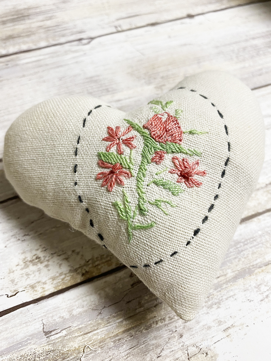 Vintage Linen Pin Cushion - Bella Crafts Publishing